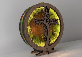 Li-Go "Kříž v mechu" lampa 20x22 cm provedení povrchu: černá s patinou