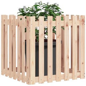 Zahradní truhlík plotový design 70x70x70 cm masivní borovice