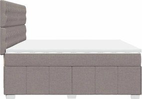Box spring postel s matrací taupe 200x200 cm textil 3294086