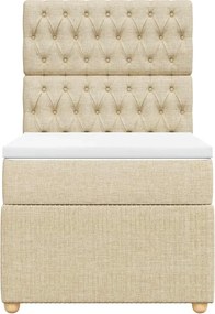 Box spring postel s matrací krémová 80 x 200 cm textil 3291895
