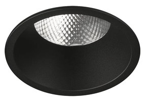 ACB Iluminacion Zapuštěné LED svítidlo KIDAL, ⌀ 10 cm, 13W, CRI90 Barva: Černá, Teplota světla: 3000K - teplá bílá, Stmívání: DALI/PUSH