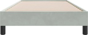 Postel Box Spring bez matrace Light Grey 80x210 cm Velvet 3315801
