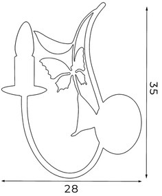 Nástěnné svítidlo SUMMER 1xE14/60W/230V