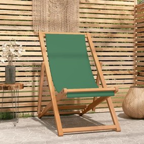 vidaXL Kempingová židle teak 56 x 105 x 96 cm [43802] Barva: Zelená