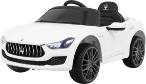 Ramiz Elektrické autíčko Maserati Ghibli na akumulátor bílé + dálkové ovládání