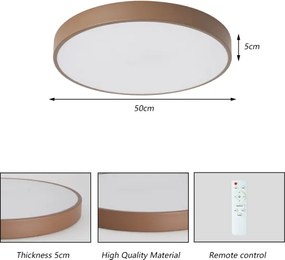 Brilagi - LED Stm stropní svítidlo POOL LED/60W/230V 3000-6000K 50 cm hnědá+DO