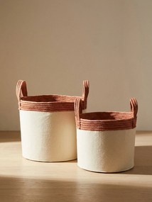 Sinsay - Úložné koše s pletenými uchy 2 pack - béžová