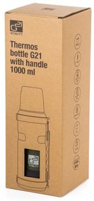 G21 Termoláhev G21 na pití, 1000 ml, khaki zelená s rukojetí G21-60022404