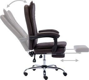 vidaXL Kancelářská židle umělá kůže [20353] Barva: Hnědá