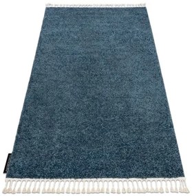 koberec BERBER 9000 modrý střapce, Maroko, Shaggy velikost 140x190 cm | krásné koberce cz