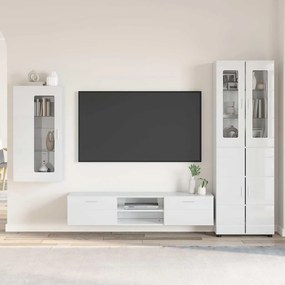 Sestava TV skříněk FLORIN 3 ks Vysoce lesklá bílá 3397968