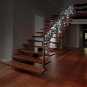 LED světelná sada na dům, HOBBY, 4+1 zdarma, ledově bílá, zelený kabel