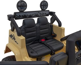 Ramiz Elektrické autíčko Toyota FJ Cruiser béžové + ovladač + pohon 4x4 + LED a audio + EVA kola + plynulý rozjezd