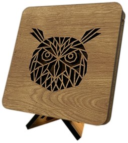 Li-Go "Hlava sovy" lampa 19x19cm provedení povrchu: dub světlý