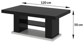 Konferenční stolek MATERA 2 (šedá lesk/šedá lesk)