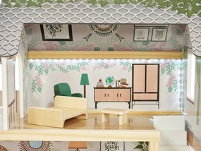 Creative Corner Dřevěný domeček pro panenky LULILO FLORO boho LED