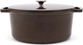 Elmich Smaltovaný litinový hrnec Ember 24 cm - hnědá