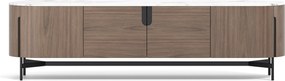 TV stolek Silario 220 cm ořech/mramor