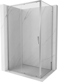 Mexen Exo, posuvná sprchová kabina, dveře 190 cm + boční stěna 90 cm, transparentní sklo, chrom, 8151-190-090-01-00