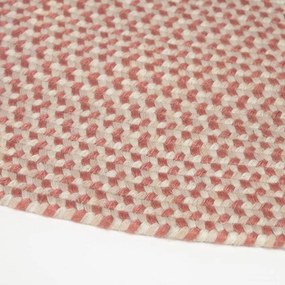 Červený látkový koberec Kave Home Rodhe ⌀ 150 cm