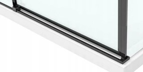 Sprchový kout REA SOLAR 90/zástěna x 120/dveře cm, černý matný/transparent - bez vaničky