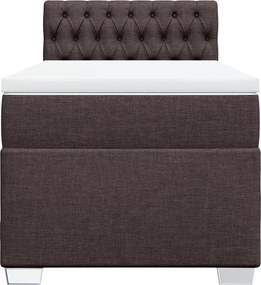 Box spring postel s matrací tmavě hnědá 100 x 200 cm textil 3288109