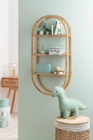 Nástěnná oválná ratanová polička Rattan Boom - 56*20*110cm