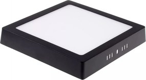 T-LED Černý přisazený LED panel hranatý 170x170mm 12W Barva světla: Studená bílá 102155