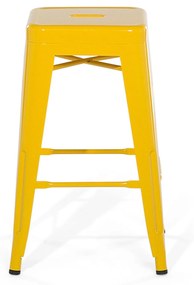 Sada 2 barové stoličky 60 cm žluté CABRILLO Beliani
