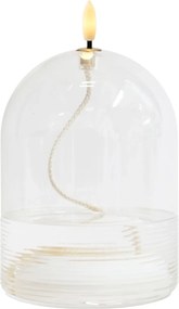 LED olejová lampa Dea, Ø 11 × 15 cm, čirá