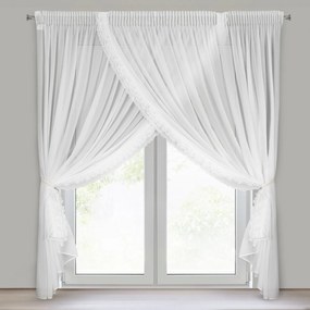ZÁCLONA NA PÁSCE LUISA 400X250 CM BÍLÁ