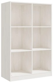 Knihovna bílá 70 x 33 x 110 cm masivní borovice - Default Title