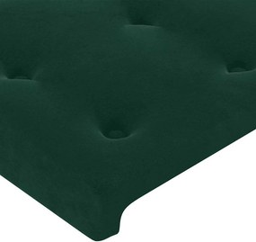 Čelo postele tmavě zelené 80x5x118/128 cm sametové 3116799