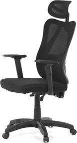 Kancelářská židle KA-R215 BK, synchronní mechanismus, černá síťovina (65 x 63) cm