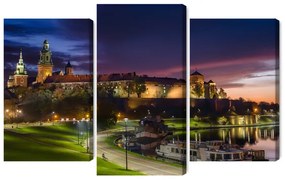 Vícedílný obraz Královský Hrad Wawel Při Východu Slunce Nedostatek Nedostatek Přírodní plátno 150x100