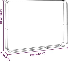 vidaXL Stojan na palivové dřevo 200x25x150 cm Pozinkovaná ocel [4100705]