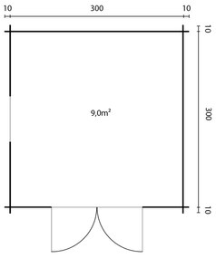 Domek Sára 320x320cm, 40mm