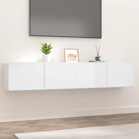 vidaXL TV skříňky 2 ks 80 x 30 x 30 cm kompozitní dřevo [820463] Barva: bílá s vysokým leskem