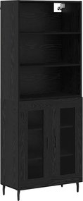 Vysoký bufet 2 ks Černý dub 69,5 x 32,5 x 180 cm 3403179