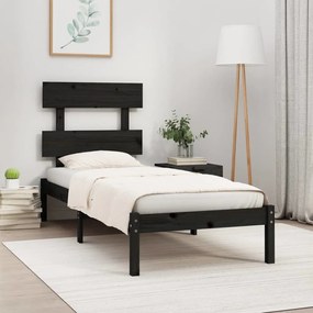 vidaXL Rám postele masivní dřevo 90 x 200 cm [3104658] Barva: Černá