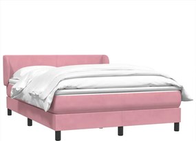 Box spring postel s matrací růžová 160x210 cm samet 3317366