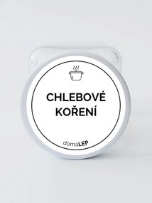 Samolepka na kořenky CHLEBOVÉ KOŘENÍ bílá 5 cm tučné písmo