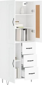 Skříň highboard bílá 69,5 x 34 x 180 cm kompozitní dřevo 3200033