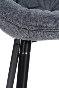 Barová židle Baycliff - látkové čalounění | šedá