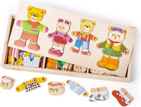 Oblékací puzzle BEAR FAMILY vícebarevné