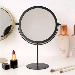 Flamenco Mystique Černé stojací kosmetické zrcátko, jednostranné, 27 cm výška - L14CZ