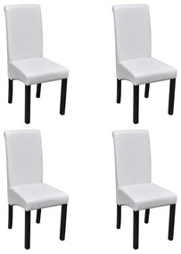 Jídelní židle 4 ks bílé umělá kůže,  241729
