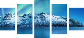 5-dílný obraz arktická polární záře Varianta: 200x100