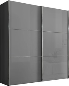 XXXLutz SKŘÍŇ S POSOUVACÍMI DVEŘMI, světle šedá, tmavě šedá, 225/222/68 cm Moderano - Šatní skříně - 000531006071
