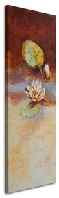 Gario Obraz na plátně Vodní lilie květ jako ručně malované Rozměry: 30 x 90 cm
